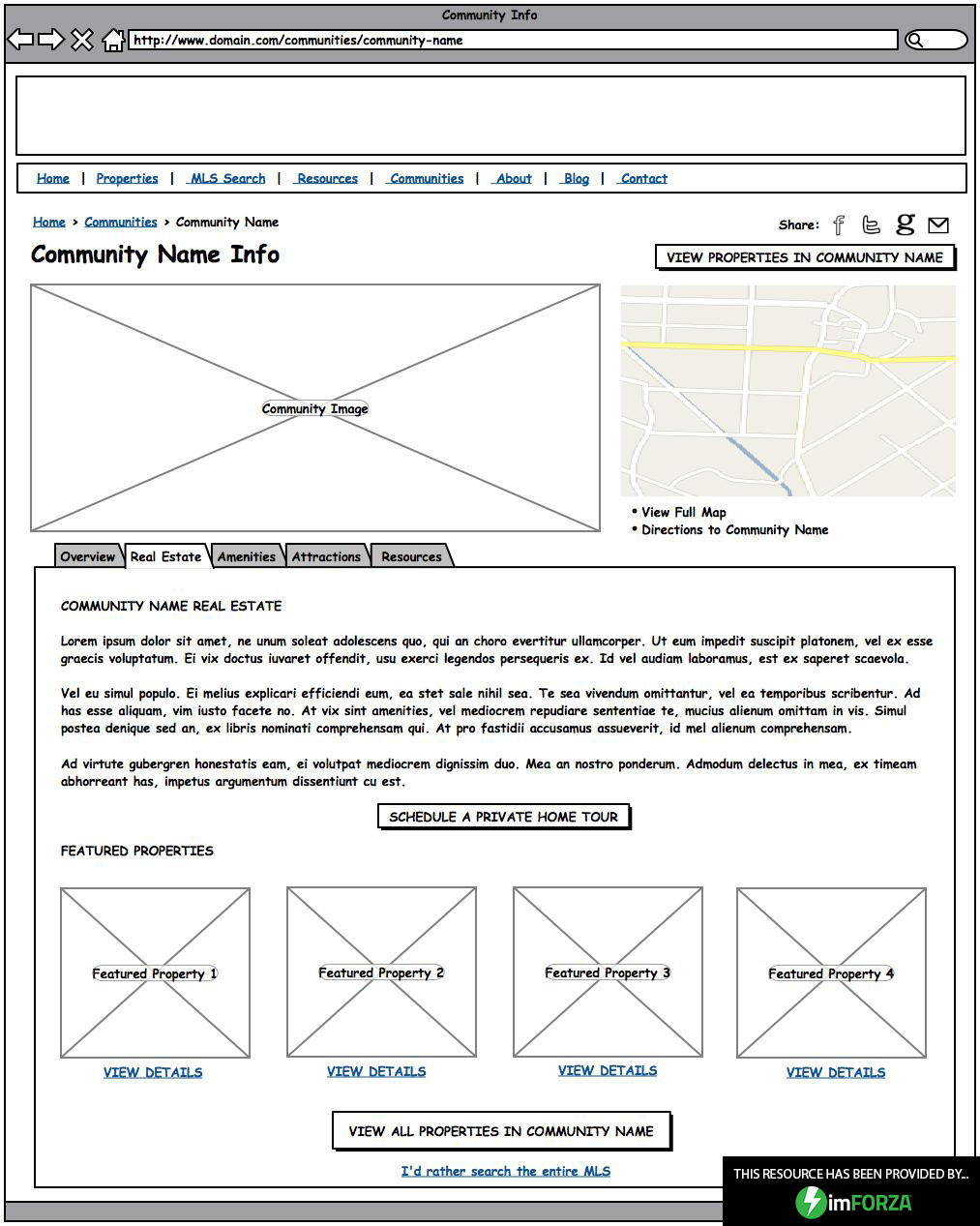 Elements of Effective Real Estate Websites: The Community Info Page
